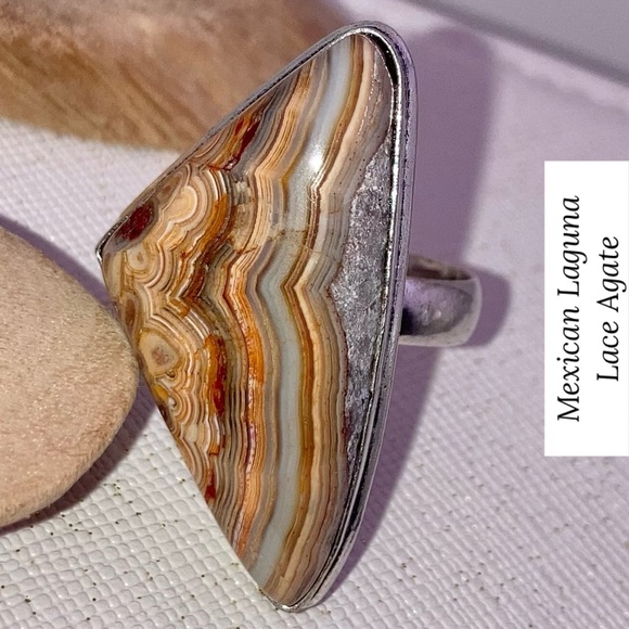 Handmade Jewelry | Jewelry | Striking Mexican Laguna Lace Agate ...
